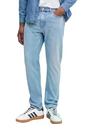 Sisley Logo Patch Jeans - Blue