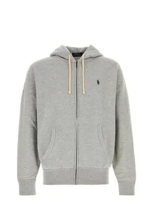 POLO RALPH LAUREN Polo Ralph Lauren Cotton Blend Zip-Up Hoodie With Embroidered Logo