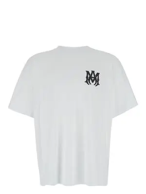 Amiri Oversized T-shirt With Contrast Logo Print In Cotton For - White