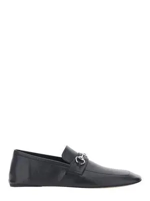 Gucci GUCCI Black Leather Loafers With Horsebit Detail Multicolor