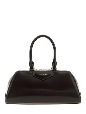 Givenchy Chocolate Leather Small Antigona Handbag - Brown