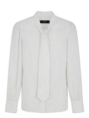 Gucci Striped Silk Shirt With Tie Detail - Multicolor