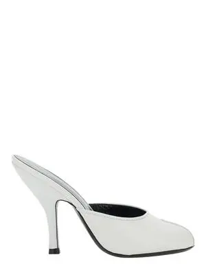 JUDE Leather High Heel Sandals With Cut-out Toe - Multicolor