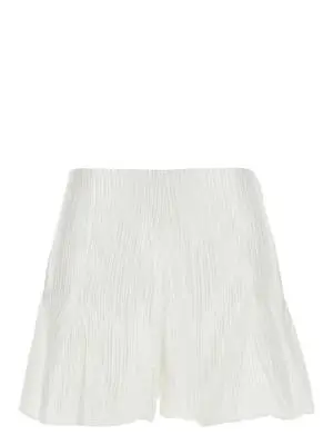 ROTATE BY BIRGER CHRISTENSEN White Flowing Striped Shorts - Multicolor