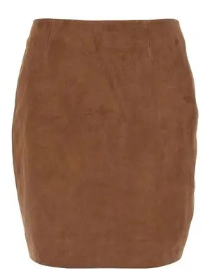 ROTATE BY BIRGER CHRISTENSEN ROTATE Suede Mini Skirt Multicolor