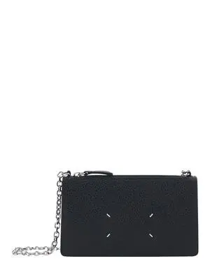 MAISON MARGIELA Mini Bag With Chain Strap And Embroidered Logo - Multicolor