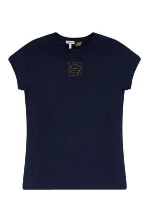 Loewe Cotton T-shirt With Embossed Anagram Logo - Multicolor