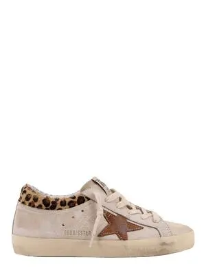 GOLDEN GOOSE Super Star Sneakers With Suede And Animal Print Trim - Multicolor