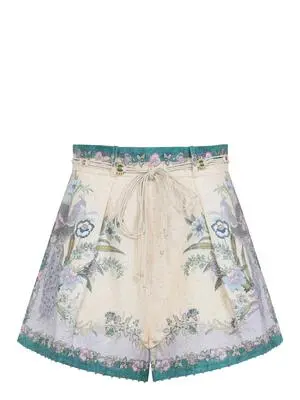 Zimmermann Indra Tuck Shorts - Multicolor