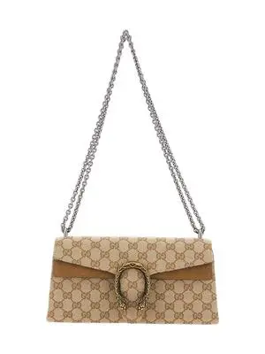 Gucci GUCCI Dionysus GG Canvas Shoulder Bag Cream