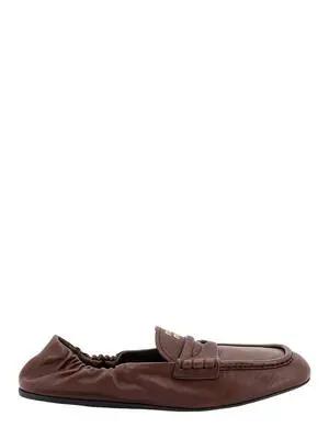 Miu Miu Ruched Leather Loafers - Multicolor