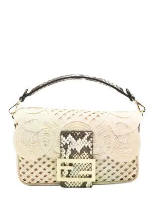 Fendi Mini Baguette Shoulder Bag - Neutrals