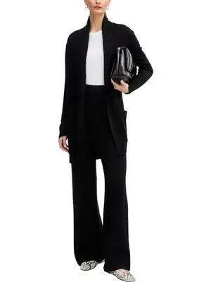 Armani Exchange Knitted Wide-leg Trousers - Black