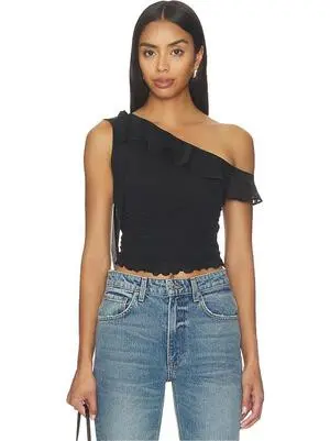 Free People Isla One Shoulder Top - Black