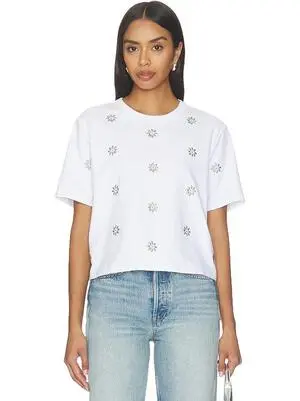 Veronica Beard Embellished Cotton Jersey T-shirt - White