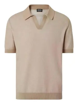 Zegna Textured T-shirt - Neutrals