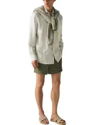 Zegna Striped Silk Shirt - White