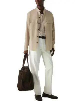 Zegna Oasi Lino Pocket Overshirt - Neutrals