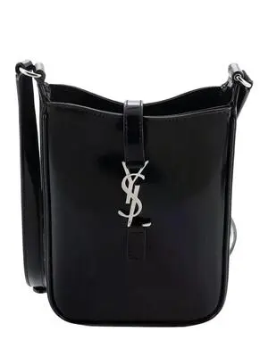 Saint Laurent Le 5 À 7 Vertical Patent Mini Shoulder Bag - Black