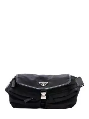 Prada Double Front Pocket Belt Bag - Black