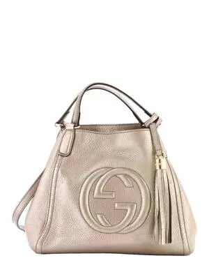 Gucci Soho Convertible Leather Shoulder Bag - Metallic