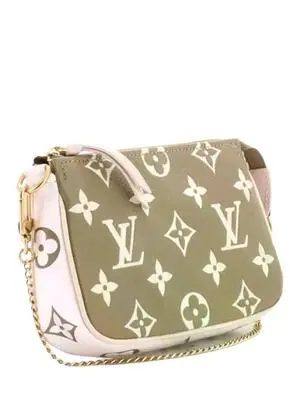 LOUIS VUITTON Pochette Accessoires Monogram Empreinte Leather Mini Clutch Bag - Neutrals