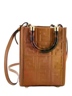 Fendi Sunshine Shopper Mini Tote Bag - Brown