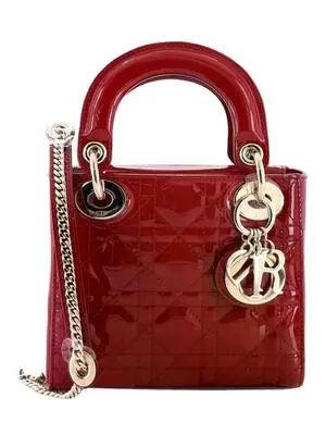 Dior Christian Dior Lady Dior Chain Bag Red