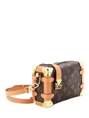 LOUIS VUITTON Side Trunk Monogram Canvas Pm Shoulder Bag - Brown