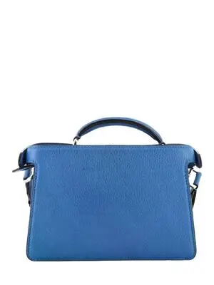 Fendi Peekaboo Iseeu X-cross Leather Shoulder Bag - Blue