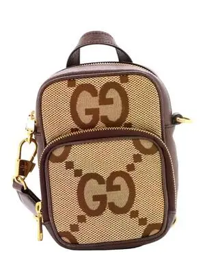 GUCCI Gucci Jumbo GG Canvas Mini Crossbody Bag With Web Detail