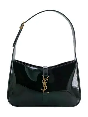 Saint Laurent Le 5 À 7 Patent Small Hobo Bag - Green