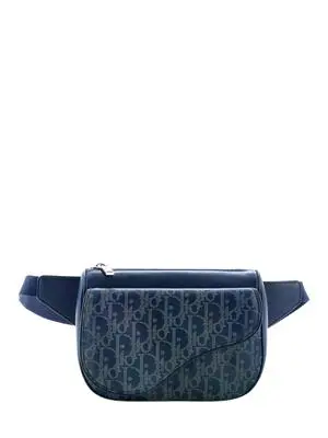 Dior Saddle Oblique Galaxy Leather Belt Bag - Blue