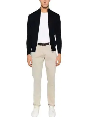 Boggi Milano Straight-leg Stretch-cotton Chino Trousers - Neutrals