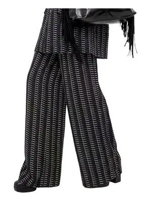 NOTES DU NORD Wide-leg Trousers - Black