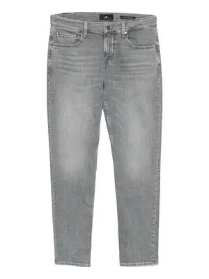 7 For All Mankind Whiskering Effect Jeans - Grey