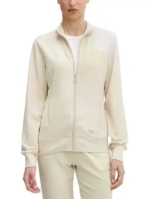 EA7 Emporio Armani Logo Detail Zip-up Sweatshirt - Neutrals