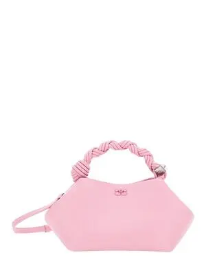 GANNI Leather Blend Handbag With Braided Handle - Multicolor
