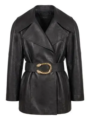 Gucci Lambskin Belted Trench Coat - Multicolor