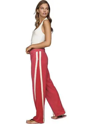 ARAMINTA JAMES Velour Splice Track Pants - Tango Red