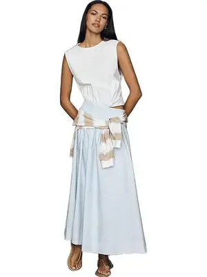 Anthropologie Muscle Tank Twofer Dress - Light Blue
