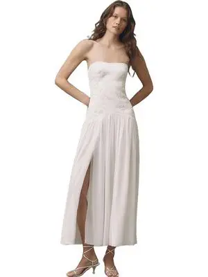 MARE MARE Deco Bustier Maxi Dress - Ivory
