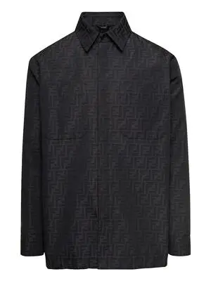 Fendi Overshirt Zucca Jacquard - Gray