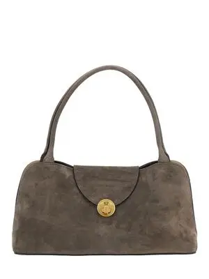 Versace Medium Ew Shoulder Bag In Calf Leather - Brown