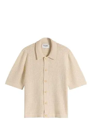 CORRIDOR Pointelle Knit Shirt - Natural