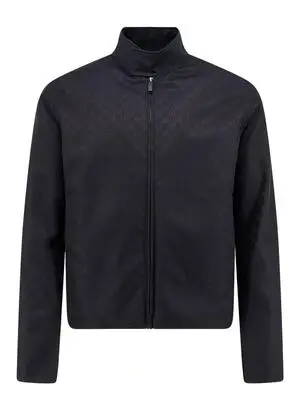 Gucci Gg Cotton Fabric Zip Jacket - Black