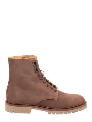 Brunello Cucinelli BRUNELLO CUCINELLI Lace Up Calf Leather Boots Multicolor