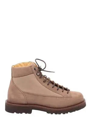 Brunello Cucinelli Calf Leather Lace-up Boots - Multicolor