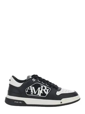 Amiri Low Top Leather And Fabric Sneakers With Logo Detailing - Multicolor