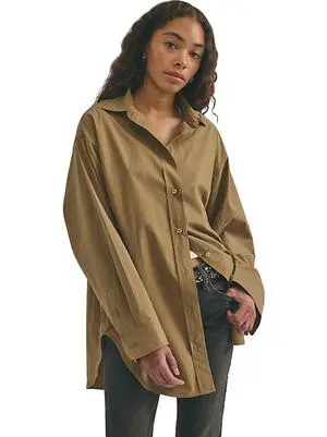 AGOLDE Sona Oversized Button Down Shirt - Hamoa